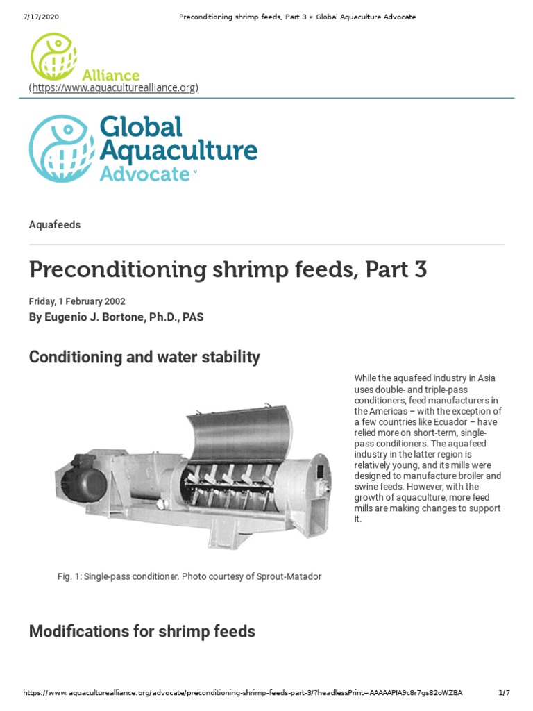 Preconditioning Shrimp Feeds Part 3 | PDF