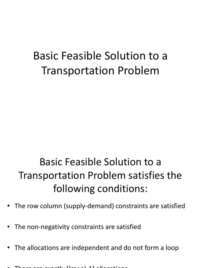 3 Transportation Problem | PDF