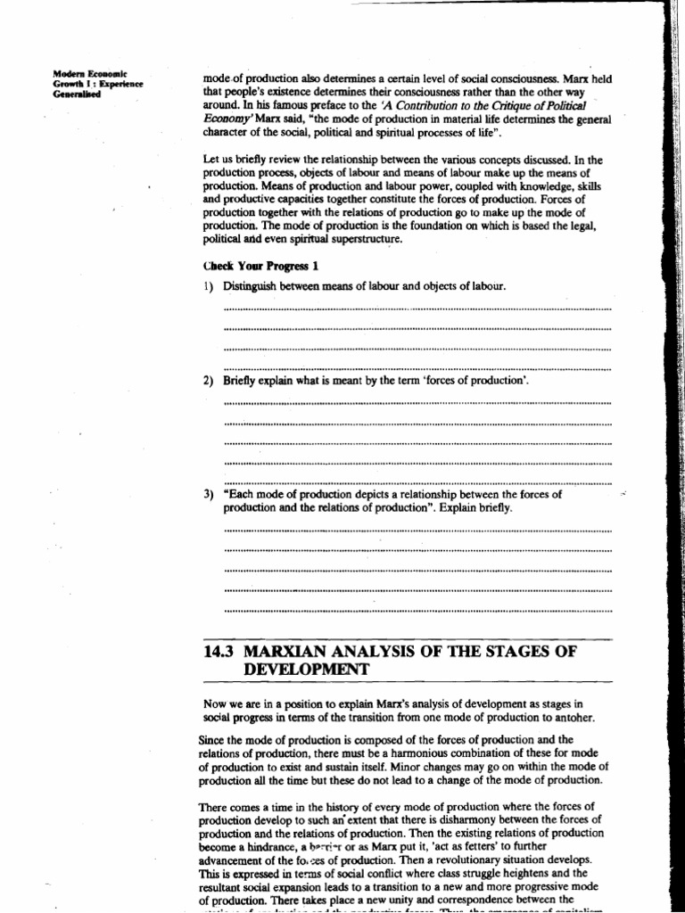 Marx's Stages of Growth | PDF