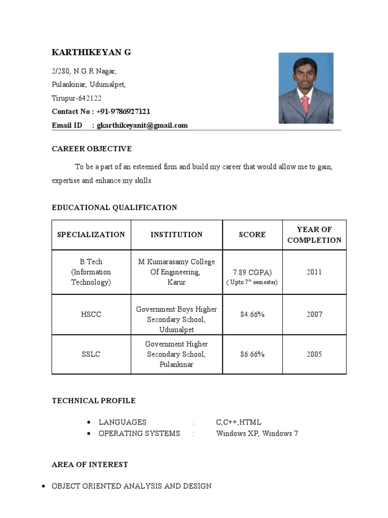 Karthick Resume | PDF | Digital Technology | Areas Of Computer Science