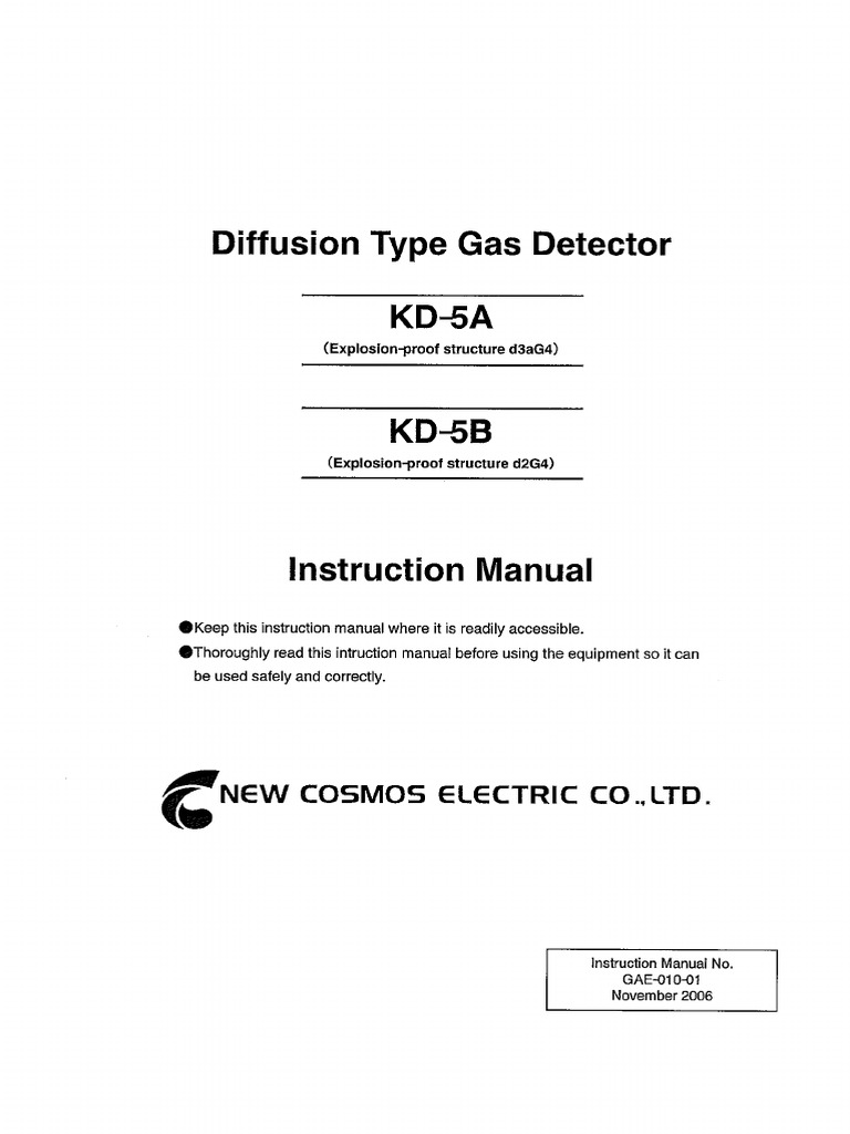 New Cosmos KD-5A KD-5B Manual EN | PDF
