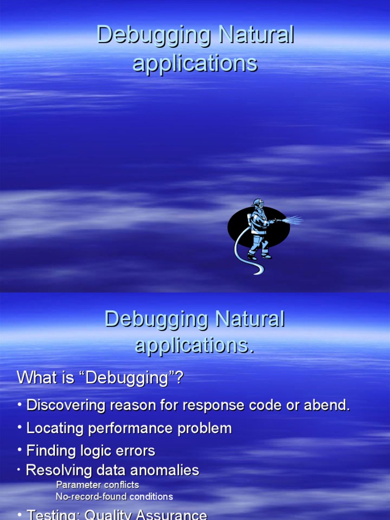 Debugging Natural Applications Pdf Debugging Application Software 