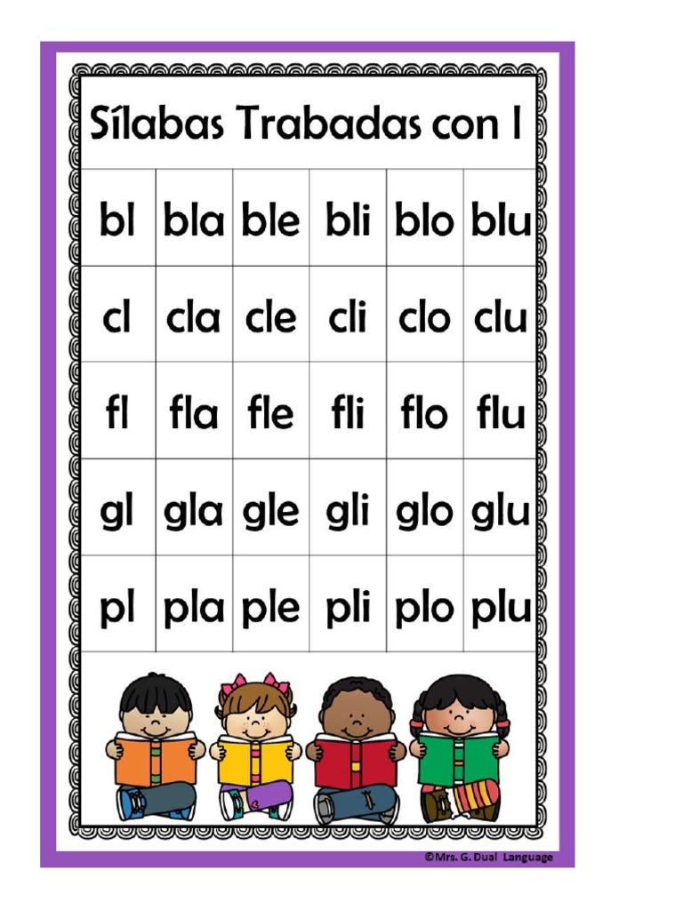 Español Primero Silabas Trabadas | PDF