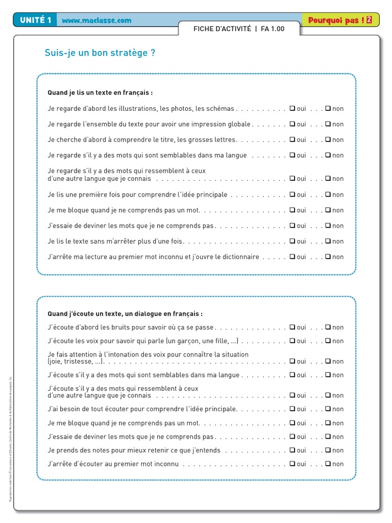 Fa Unité 1 | PDF