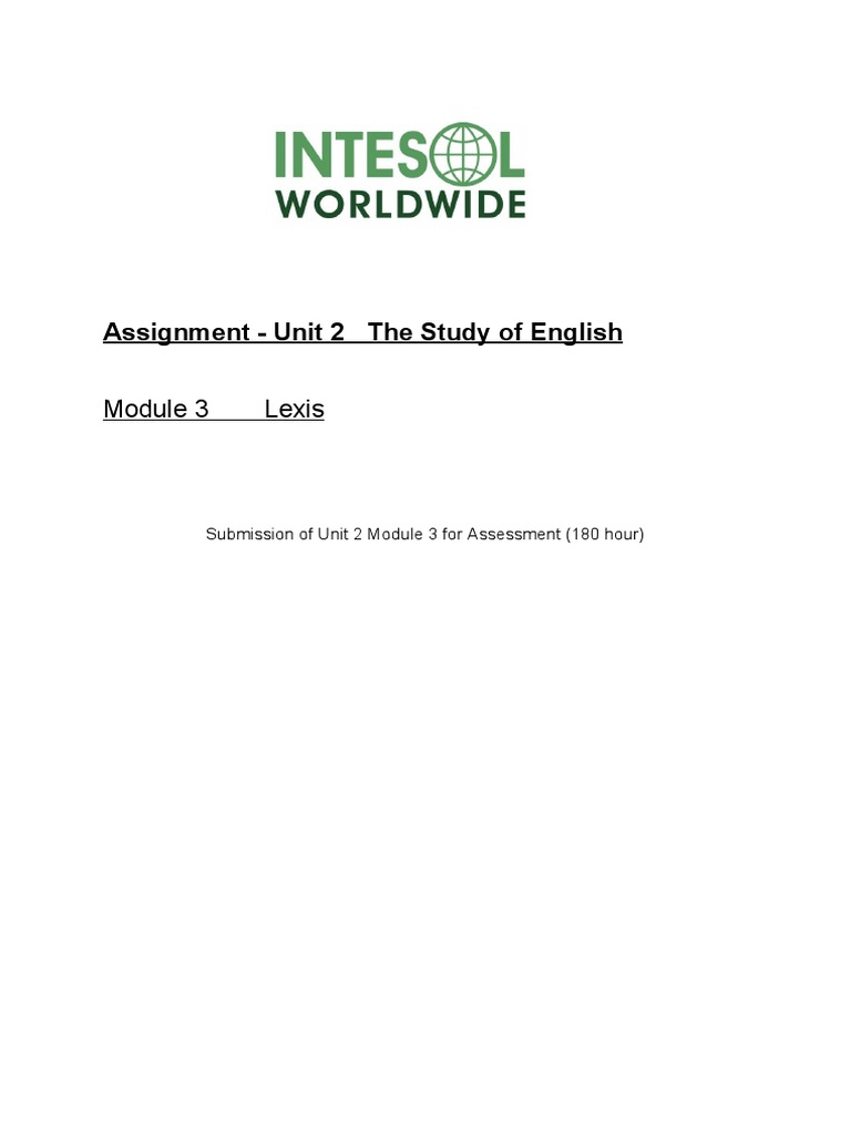 Unit 2 Module 3 Pdf Vocabulary English As A Second Or Foreign Language