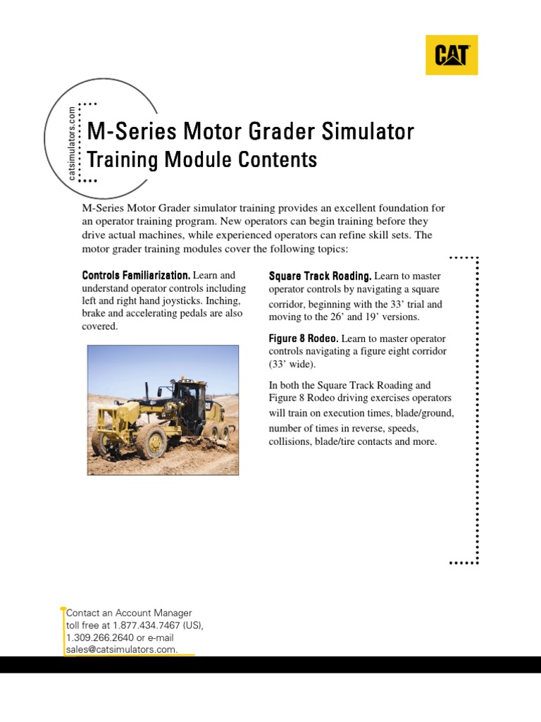 M M M M - Series Motor Grader Simulator Series Motor Grader Simulator ...