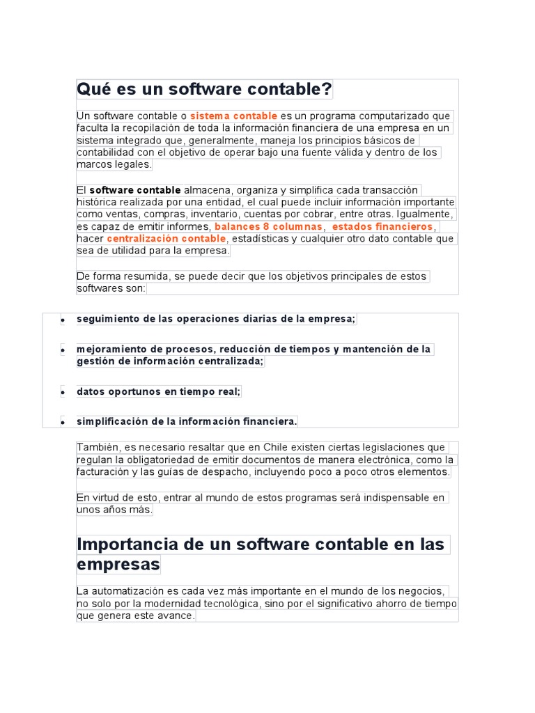 Qué Es Un Software Contable DDDDDDDDDDDDDDDD | PDF