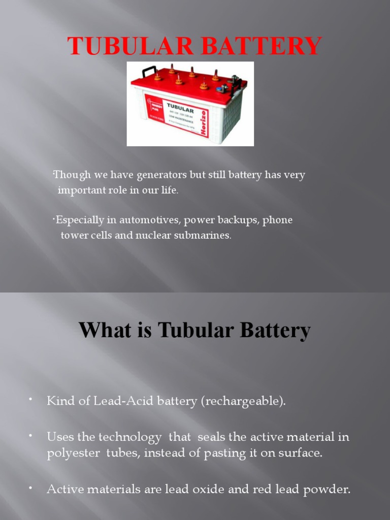 Tubular Battery | PDF