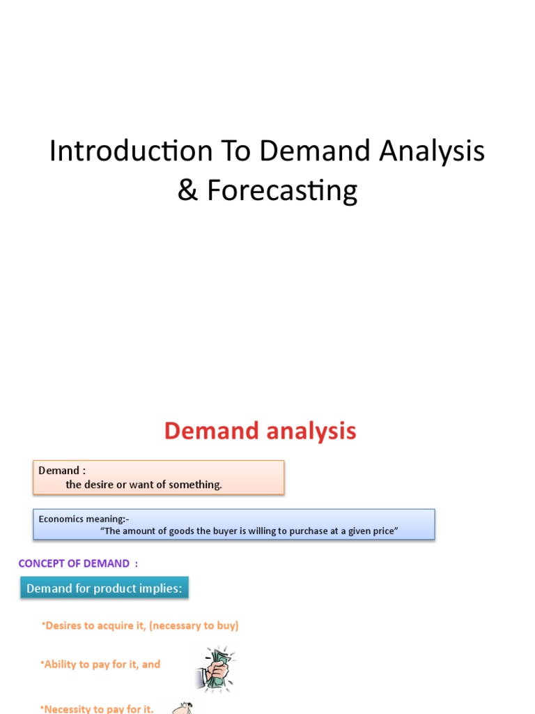 Understanding Demand: An Introduction to Demand Analysis, Forecasting ...