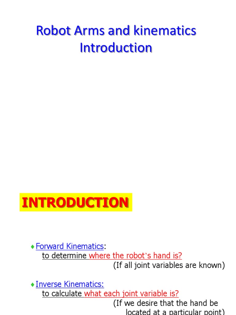 Robot Arm Kinematics | PDF | Kinematics | Control Theory