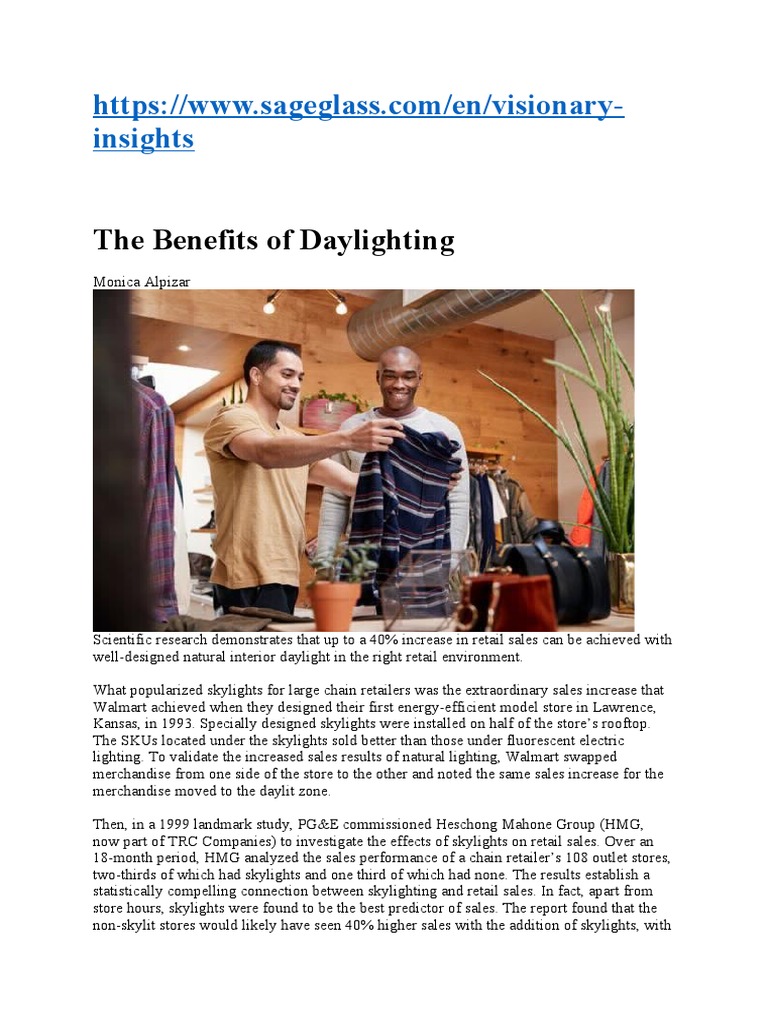 The Benefits of Daylighting | PDF