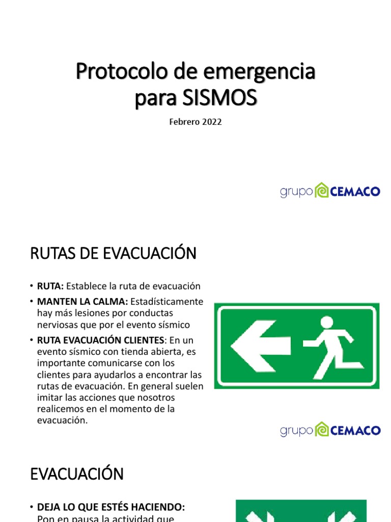 Protocolo de Emergencia para SISMOS | PDF
