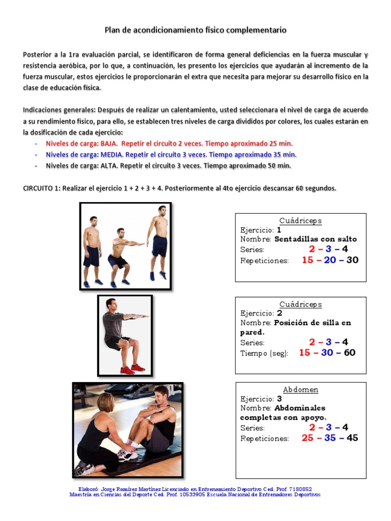 Ejercicios De Acondicionamiento Muscular