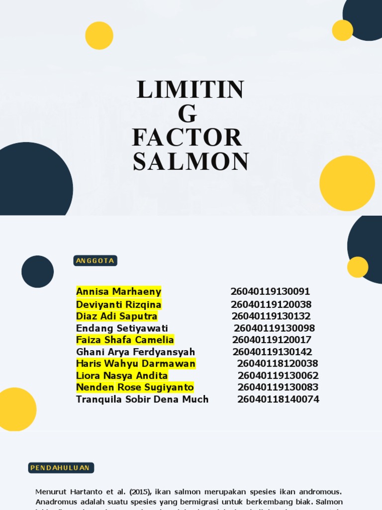Kelompok 3 - Limiting Factor Salmon | PDF