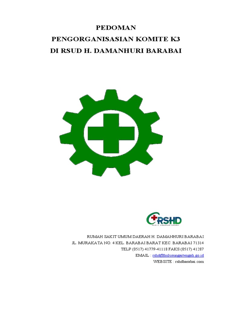 Pedoman Pengorganisasian K3 RSHD | PDF