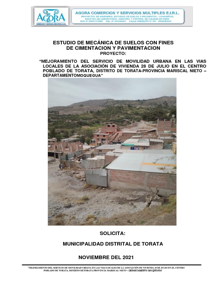 Estudio de Mecanica de Suelos | PDF | Fundación (Ingeniería) | Temblores