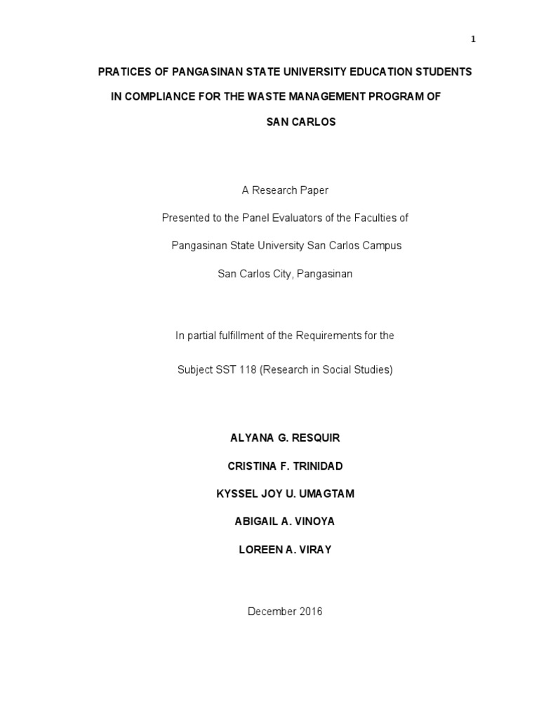 Sample Research Chapter 1 5 | PDF