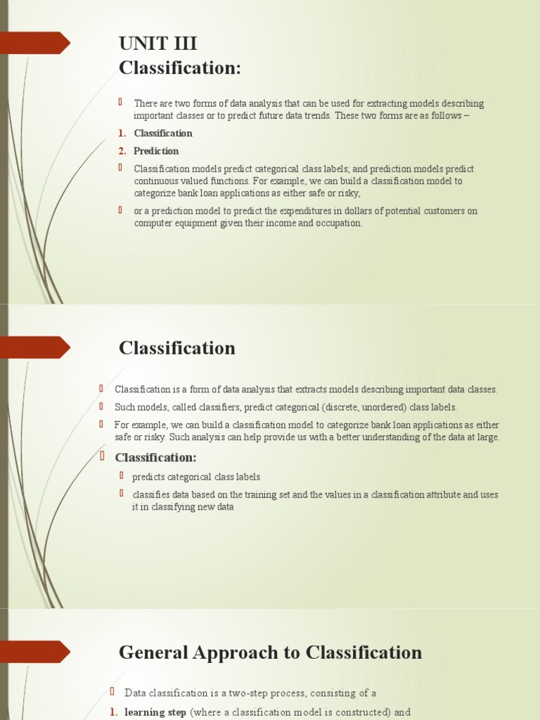 Unit Iii Classification | PDF | Statistical Classification | Bayesian Network