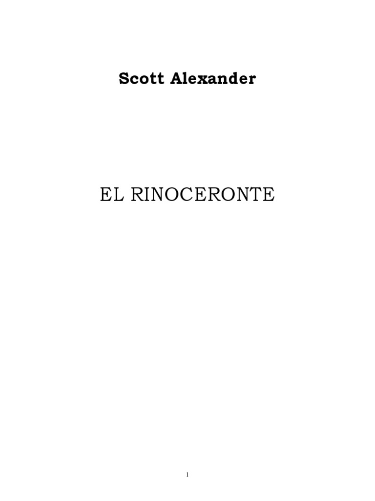 El Rinoceronte - Alexander Scott | PDF