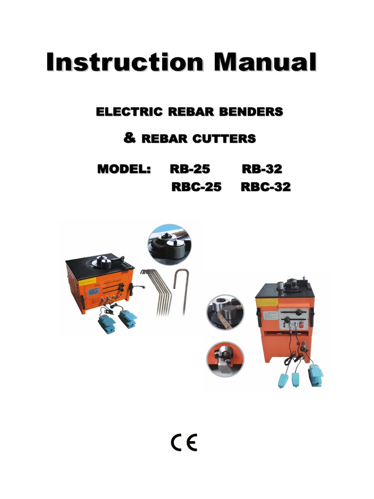 Rebar Bender Manual | PDF | Screw | Electric Motor