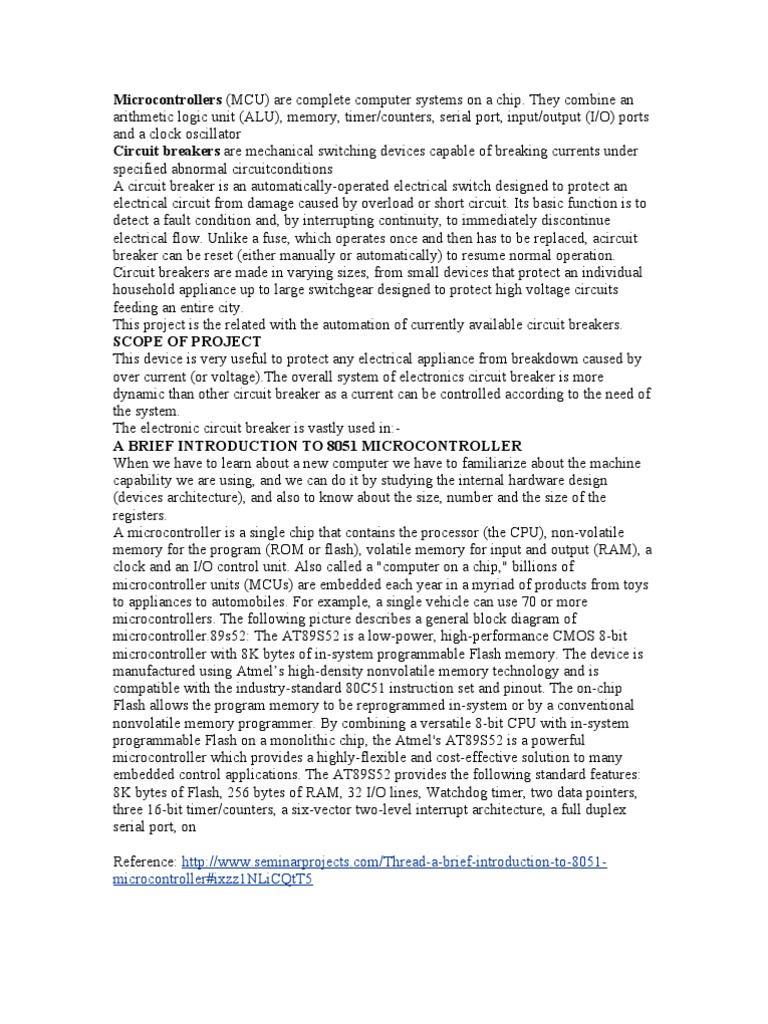 Microcontrollers (MCU) Are Complete Computer Systems On A Chip. They Combine An | PDF | Power ...