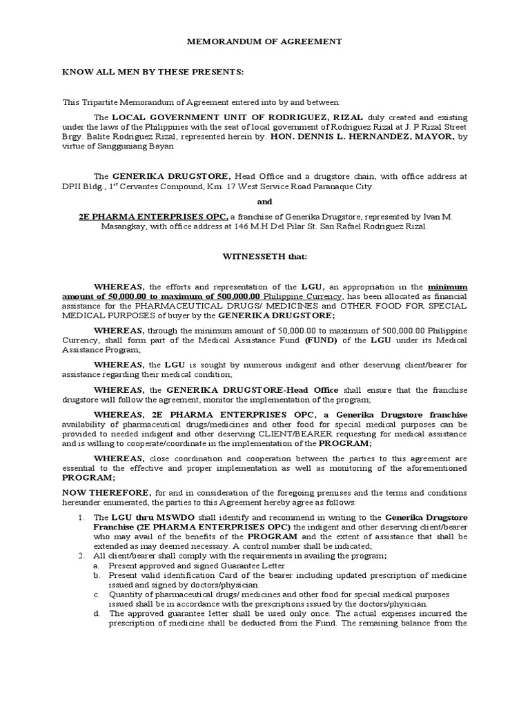 Revised Moa-Genrika Drugstore | PDF