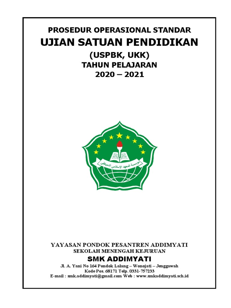 Contoh Pos Usp Ukk 2020 2021 | PDF