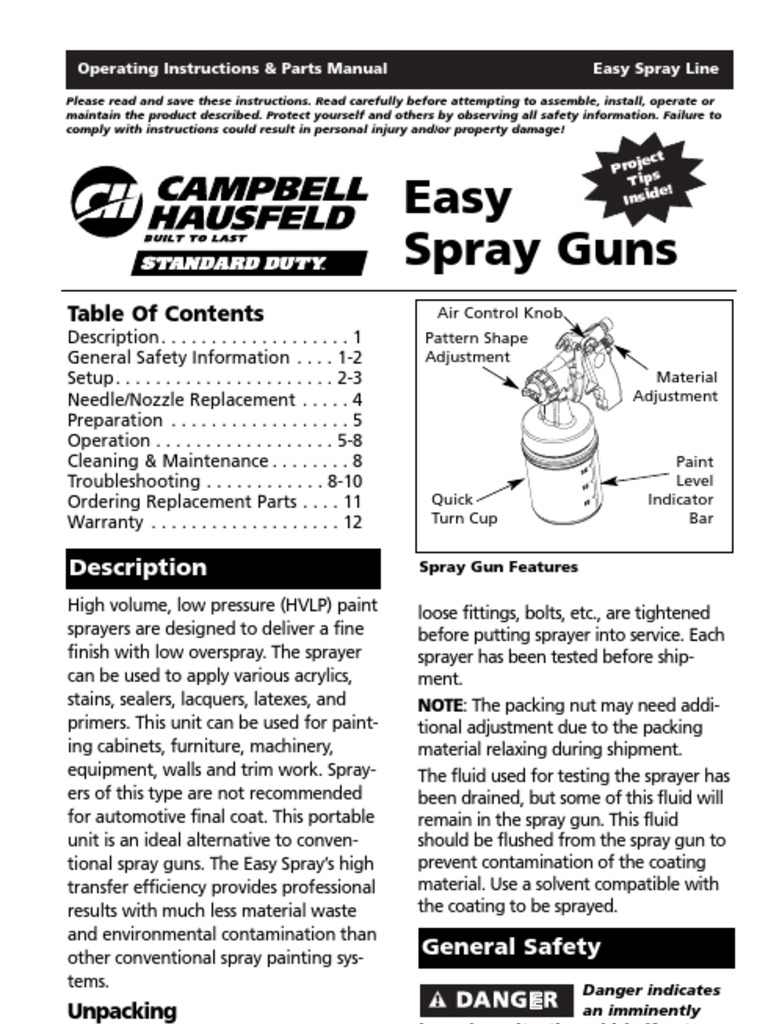 Easy Spray HVLP Gun | PDF | Pinturas | Artes plásticas
