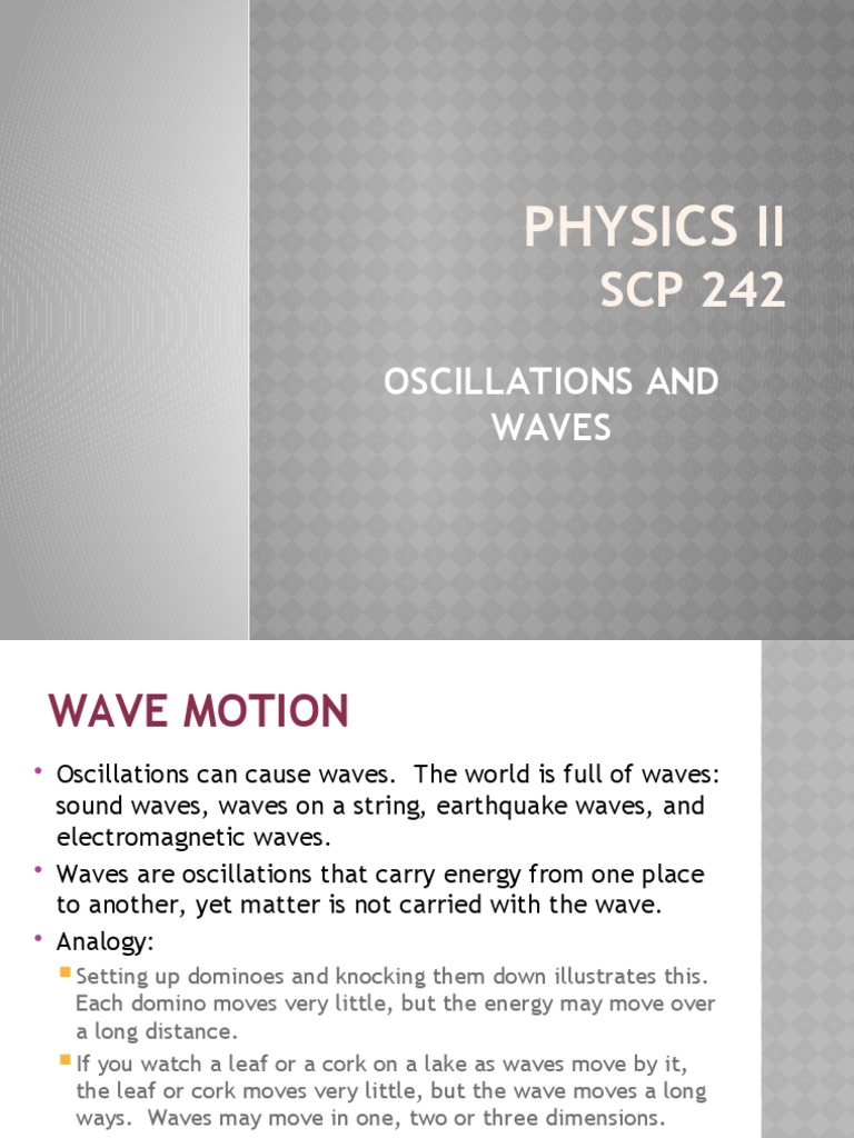 Physics II - Waves | PDF | Waves | Frequency