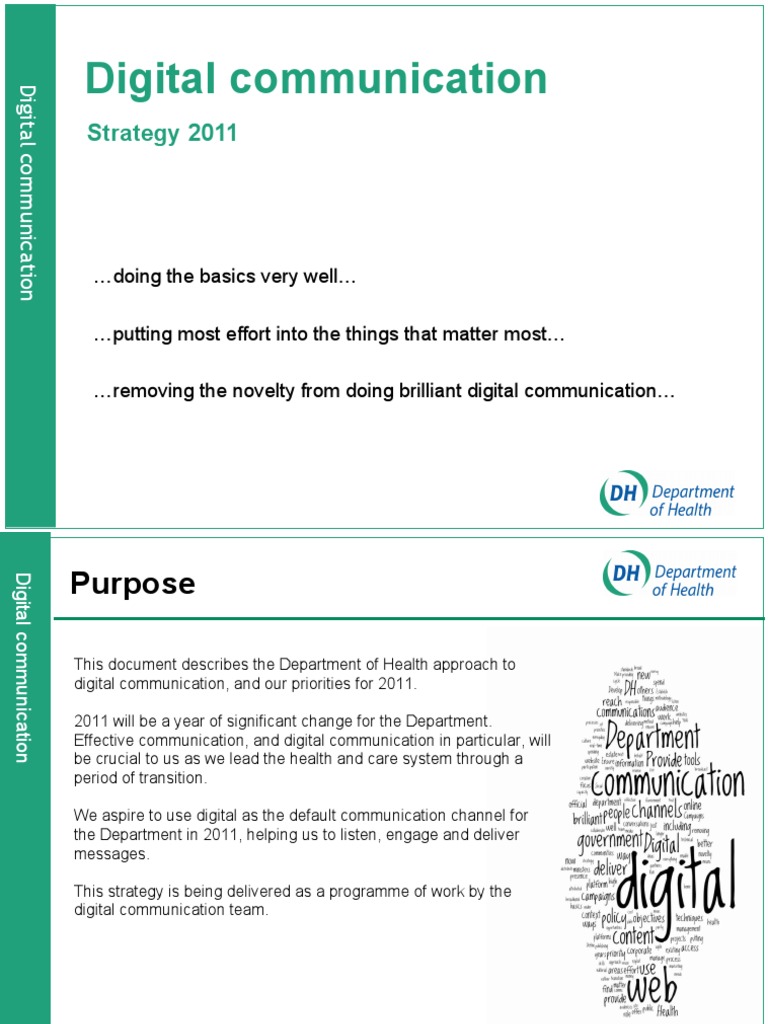Digital Comms Strategy 2011 Overview | PDF | Communication | World Wide Web