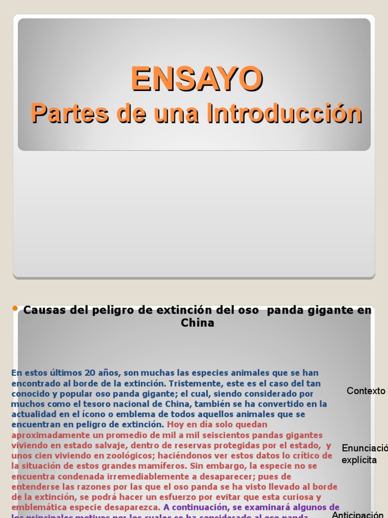 Partes de La Introduccion | PDF