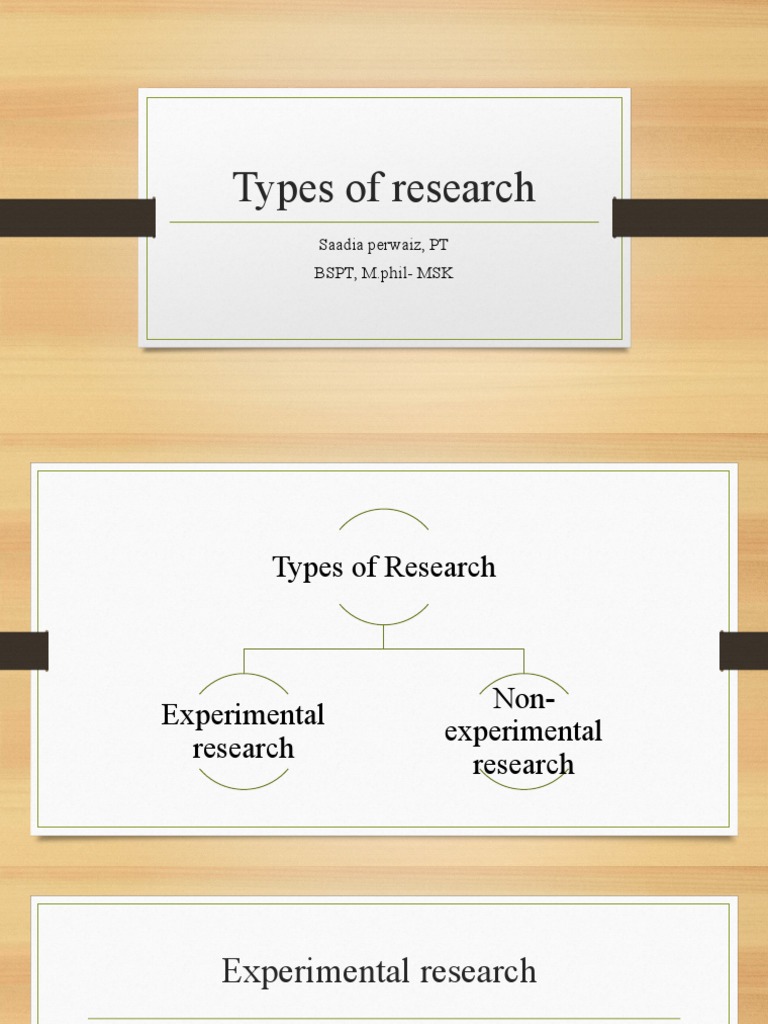 Classification of Research | PDF | Randomized Controlled Trial ...
