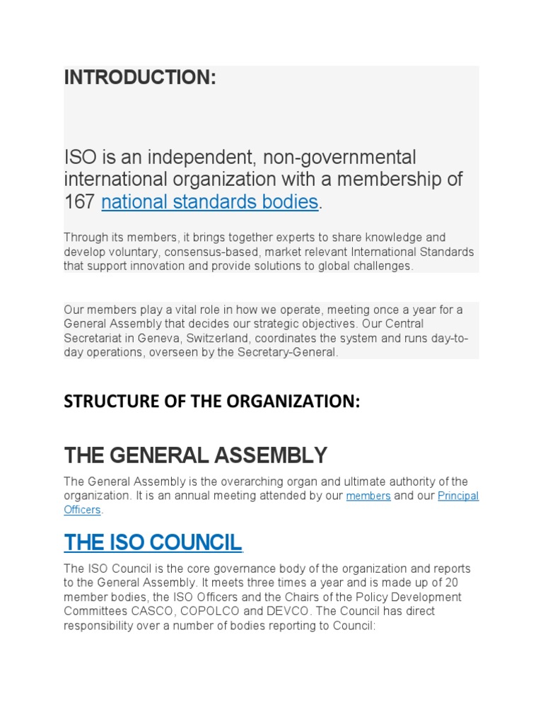 ISO PPT Information | PDF | International Organization For ...