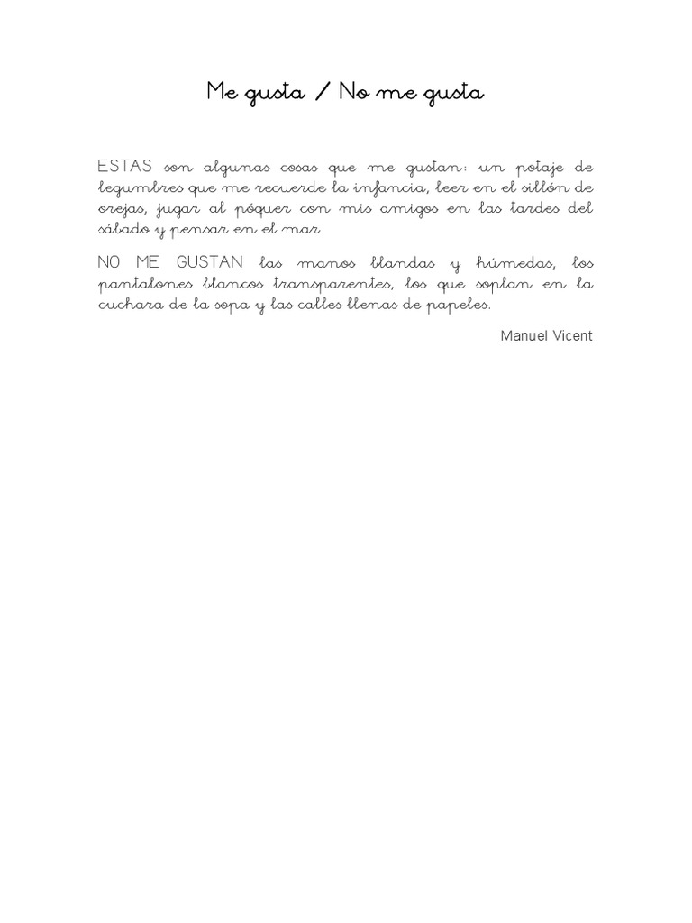 03 Me Gusta No Me Gusta | PDF