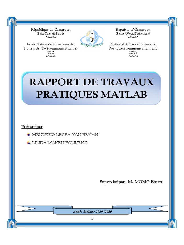 Rapport de TP Matlab | PDF