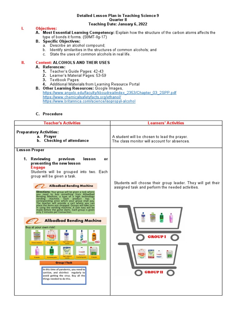 Lesson Plan in Science 9 | PDF | Career & Growth | Wellness
