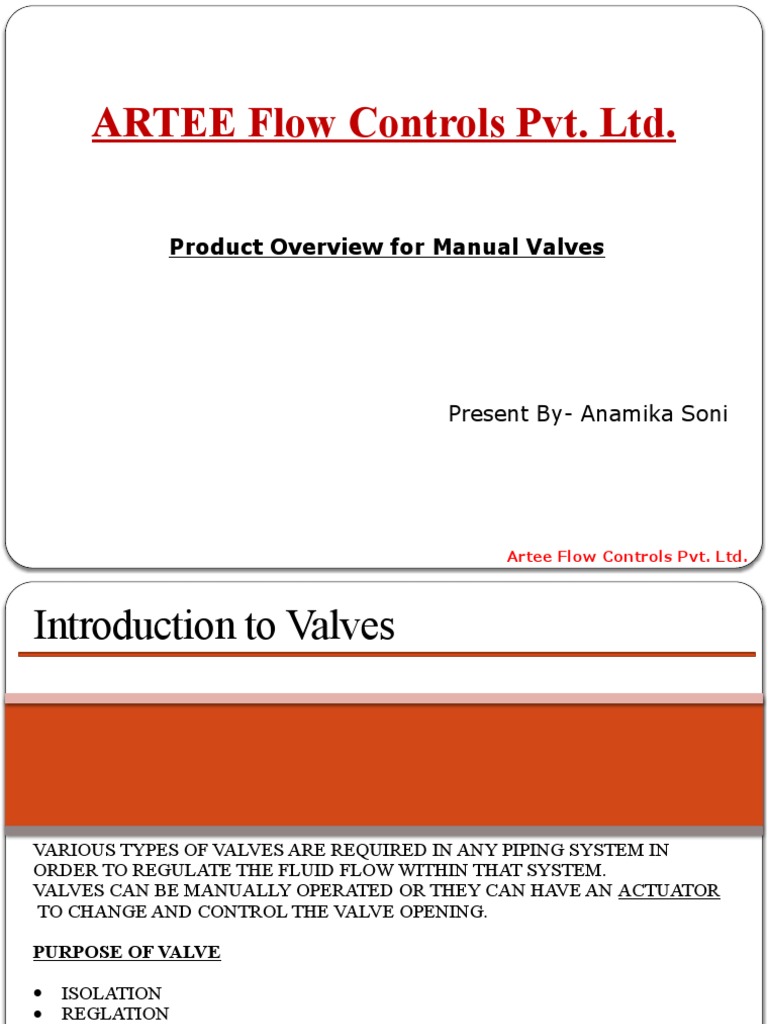 ARTEE Flow Controls Pvt. LTD.: Product Overview For Manual Valves | PDF ...