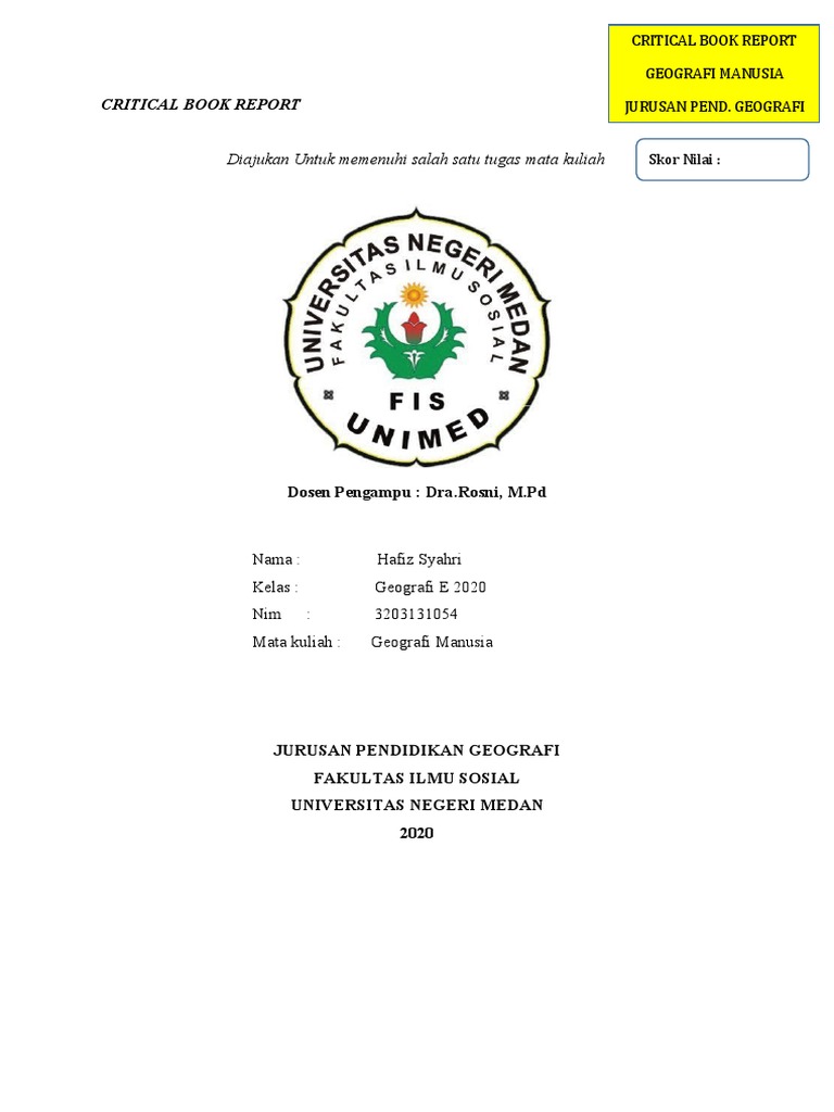 CBR - Geografi Manusia - Selly Marcelina Manalu | PDF