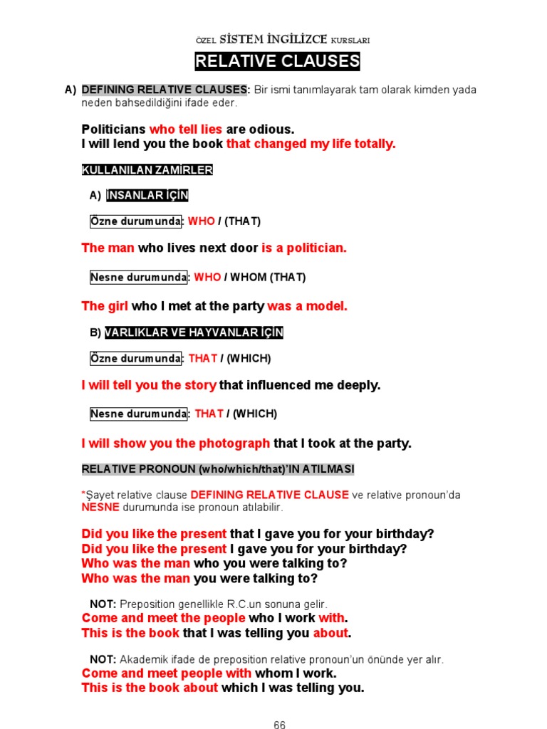 Relative Clauses | PDF | Grammar | Language Mechanics