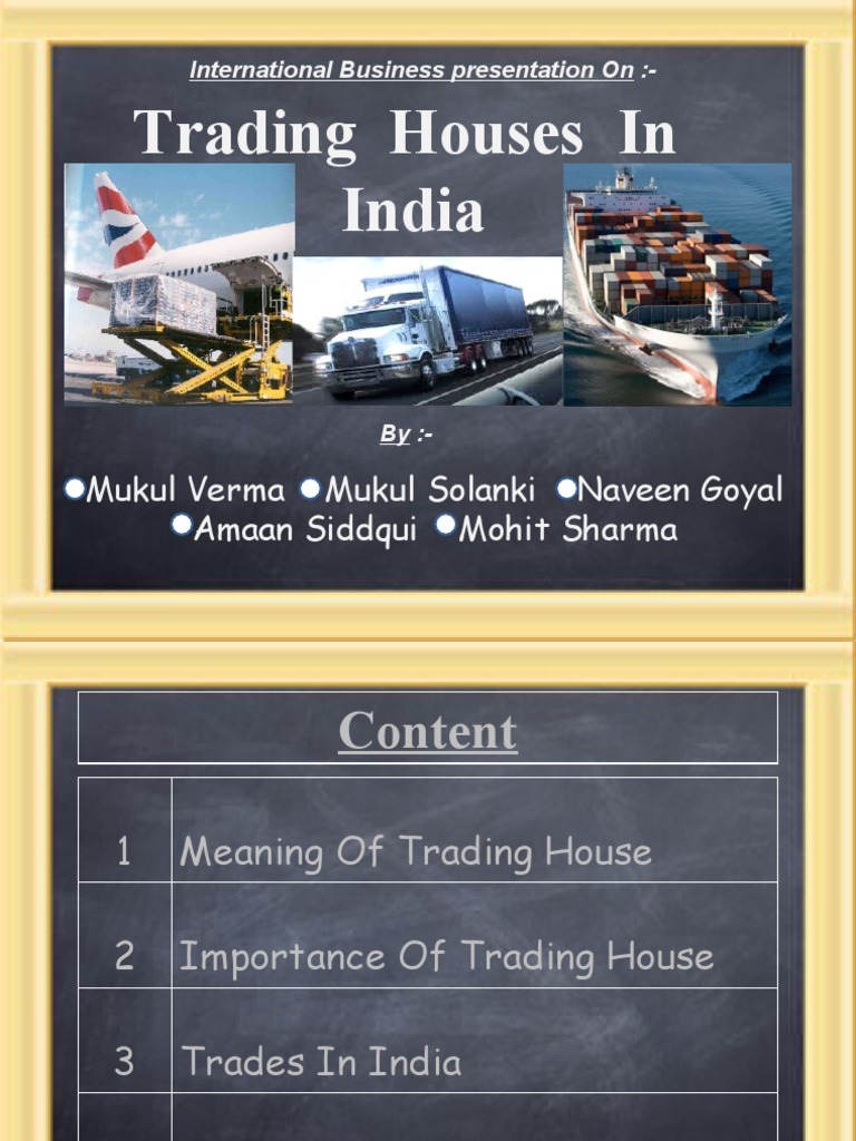 Trading Houses in India | PDF | Textiles | Sales