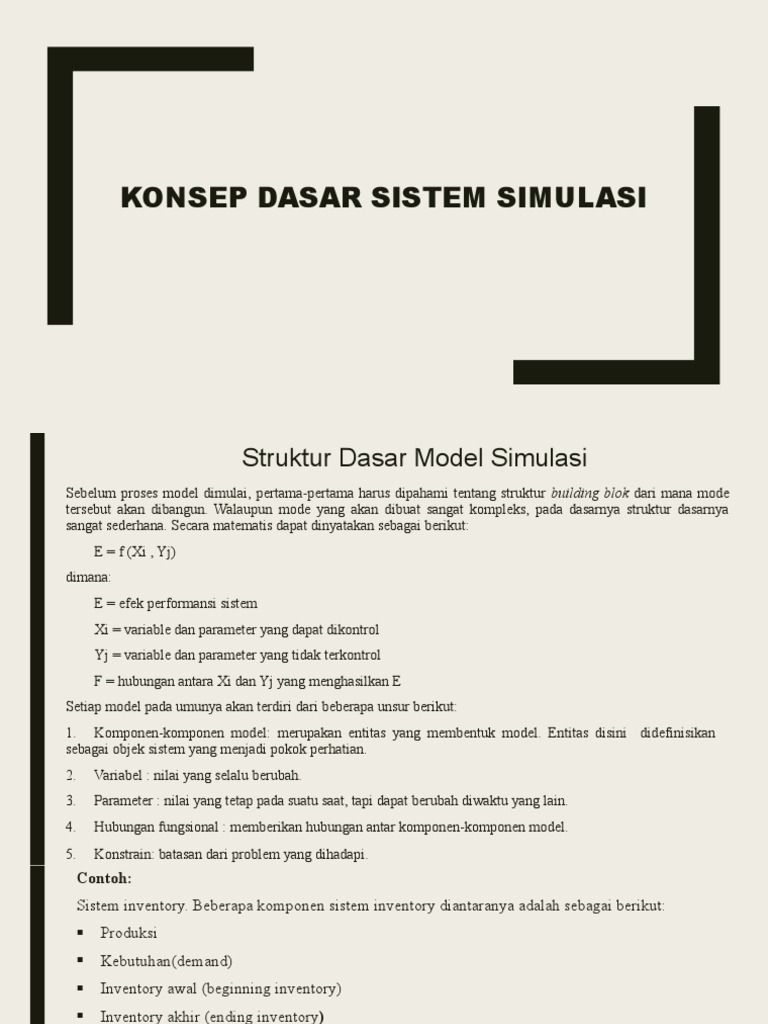 Konsep Dasar dan Langkah Simulasi | PDF