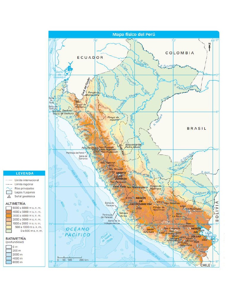 Mapa Fisico Del Peru | PDF