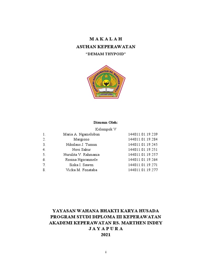 Askep Demam Typoid Tugas II | PDF