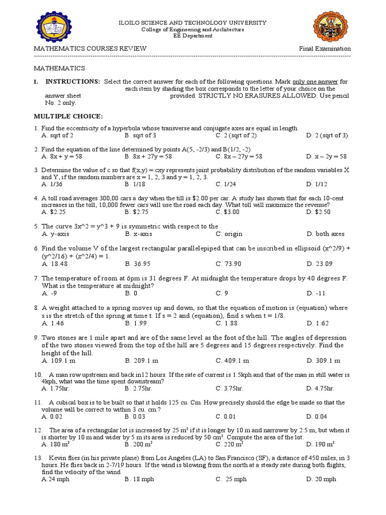 Final Examination 2020 | PDF