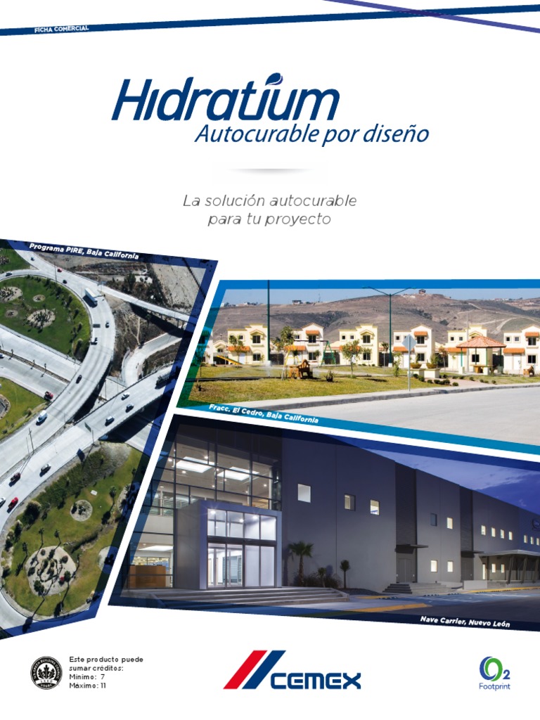 Concreto Hidratium Autocurable | PDF | Hormigón