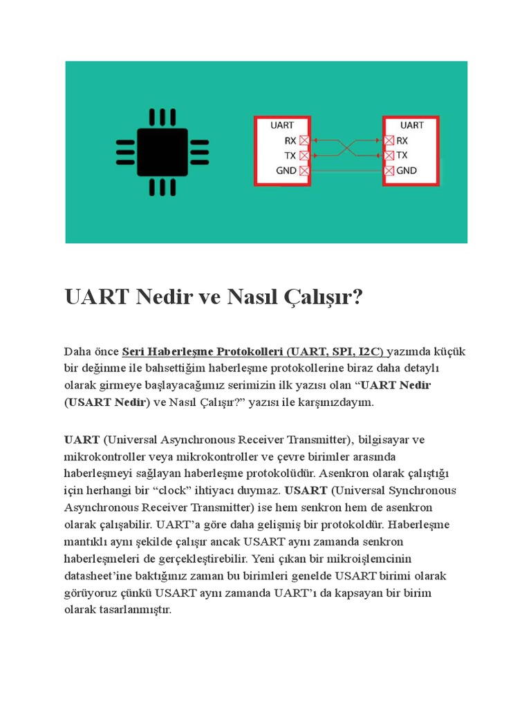 UART Nedir Ve Nasıl Çalışır? | PDF