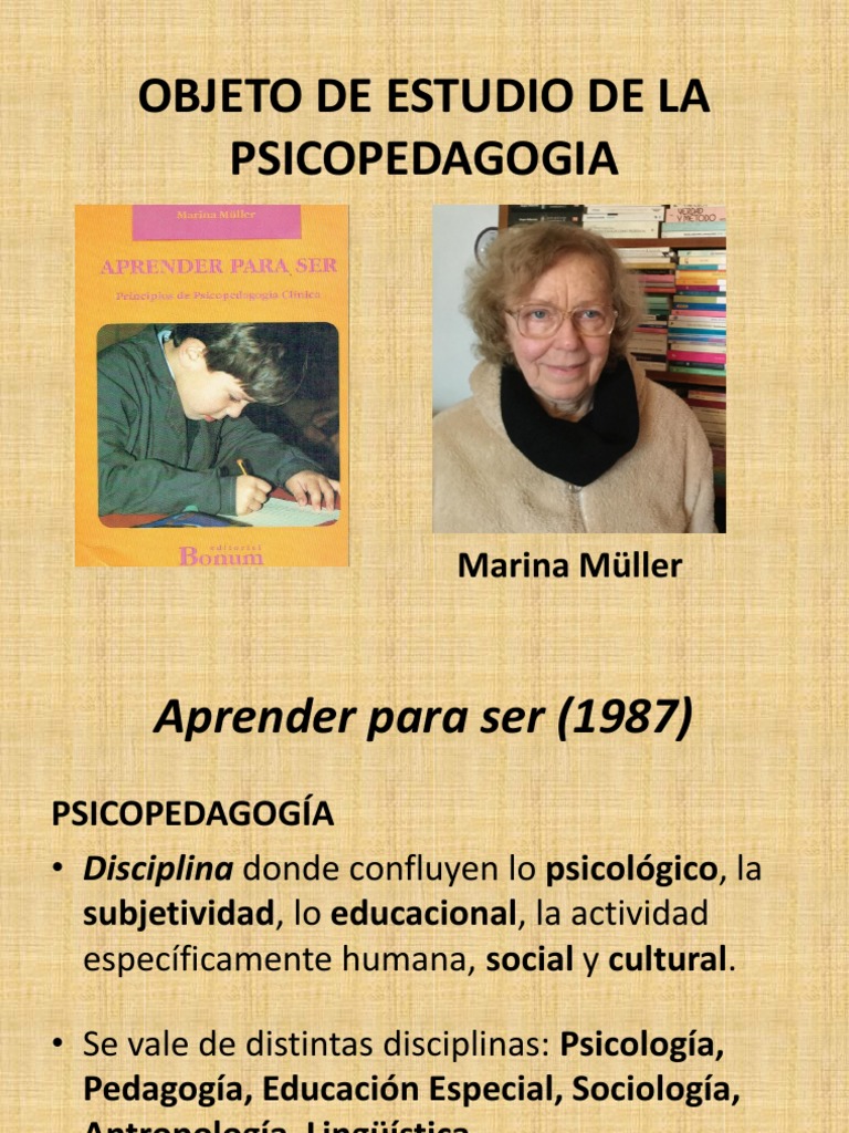 OBJETO DE ESTUDIO DE LA PSICOPEDAGOGIA Muller | PDF
