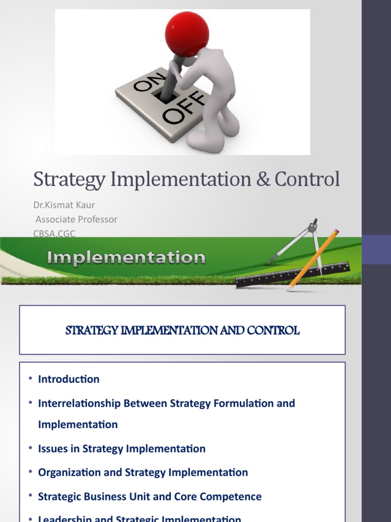 Strategy Implementation & Control: Key Considerations | PDF | Strategic ...