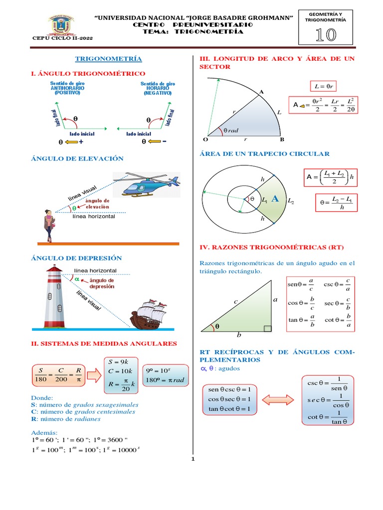 Práct. 10 - Geometría y Trigonometría-Claves | PDF