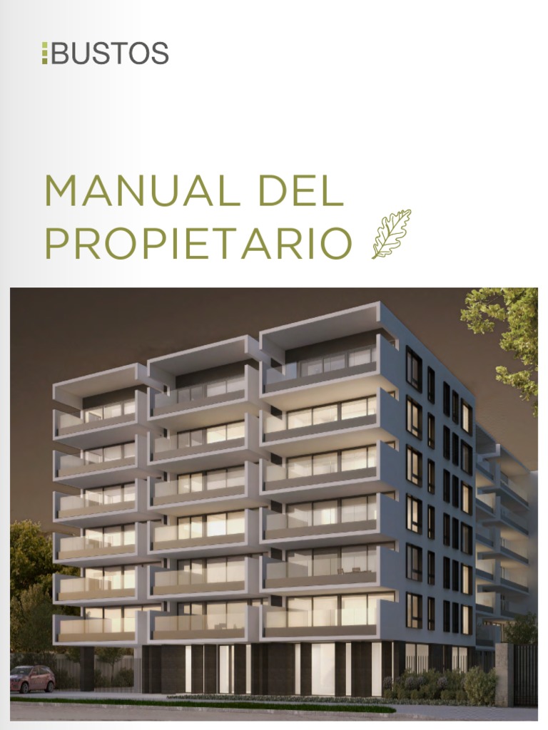 Manual Del Propietario Edificio Bustos | PDF